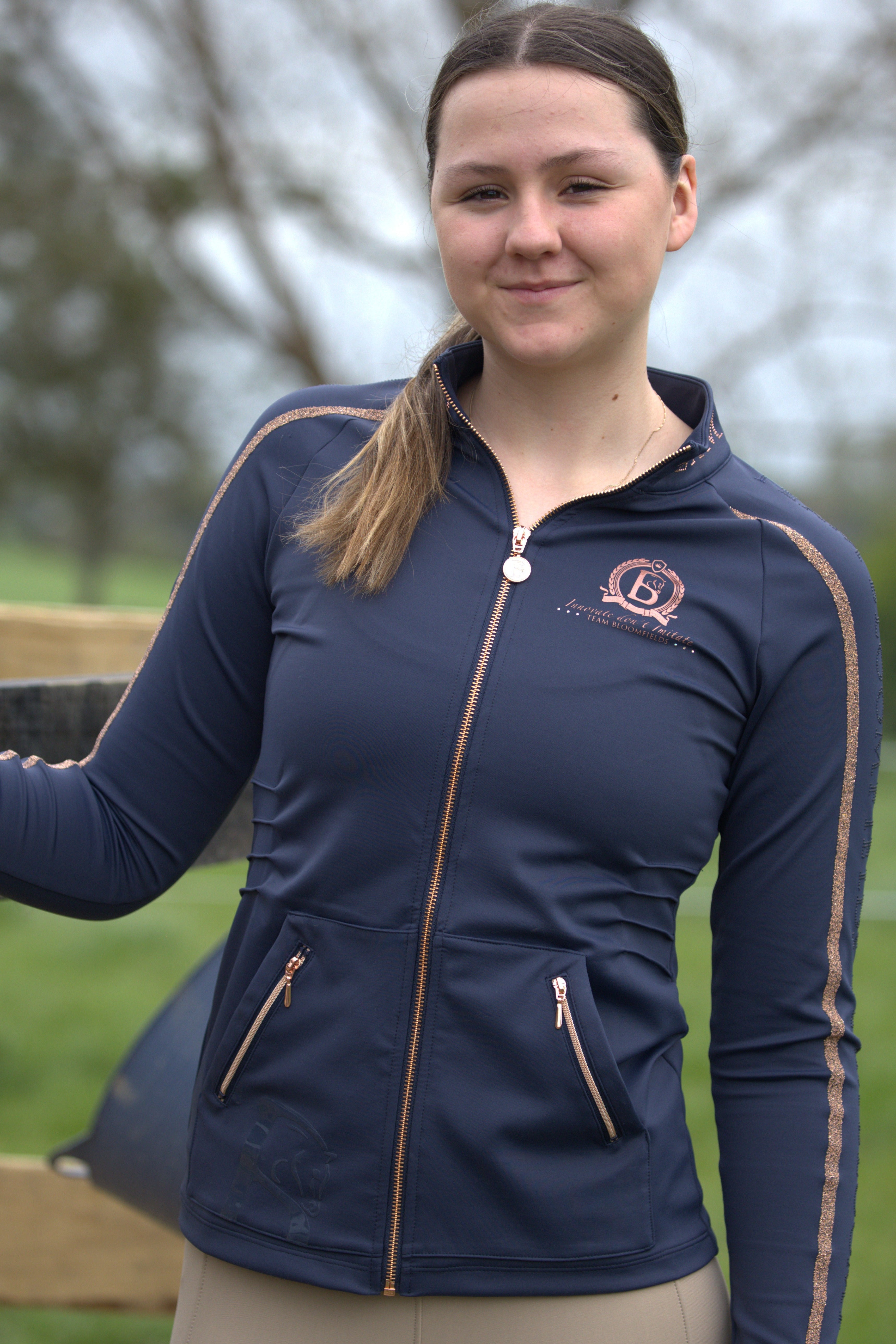 Caitlin Crystal Navy Training Jacket – Team Bloomfields NZ